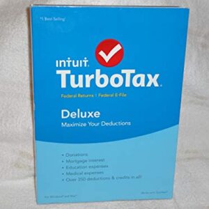 Turbotax 2015 Deluxe Tax Software CD FEDERAL RETURNS ONLY [PC & Mac] [Old Version]