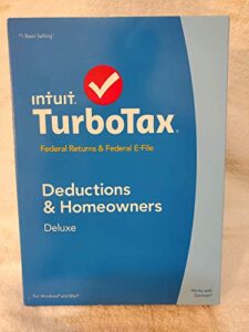 turbotax 2014 deluxe tax software cd federal returns only [pc & mac] [old version]