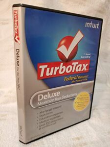 turbotax 2011 deluxe tax software cd federal returns only [pc & mac] [old version]