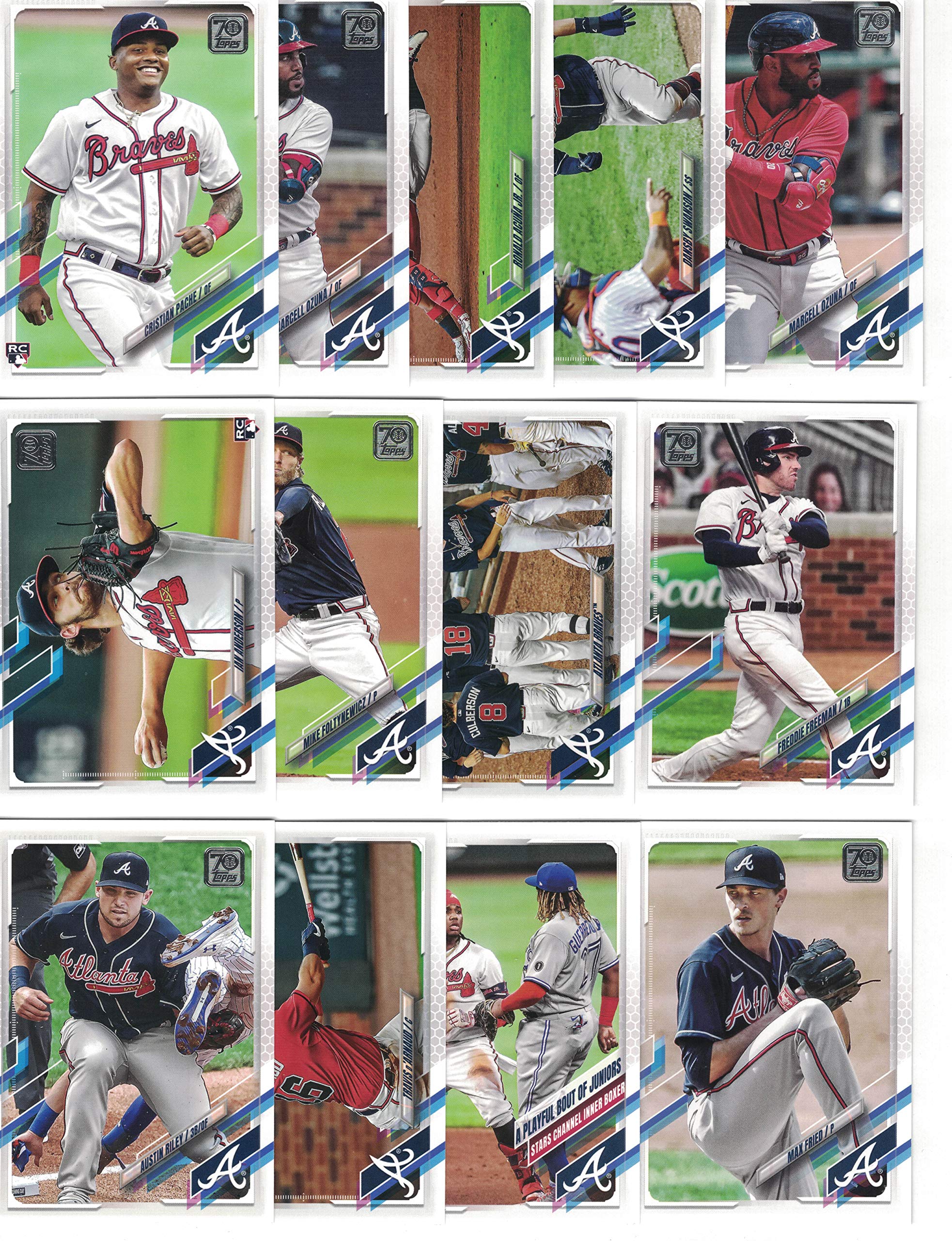 Atlanta Braves/Complete 2021 Topps Baseball Team Set (Series 1 and 2) with (25) Cards. ****PLUS (10) Bonus Braves Cards 2020/2019****