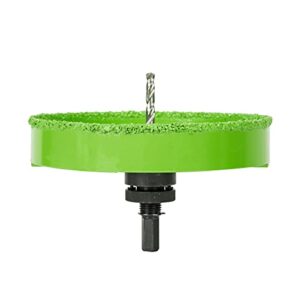 HLOFIZI 6-3/8 Hole Saw for 6" Recessed Lights, Carbide Grit Holes Saw Cutting Plaster Drywall Ceiling Sheetrock, Green