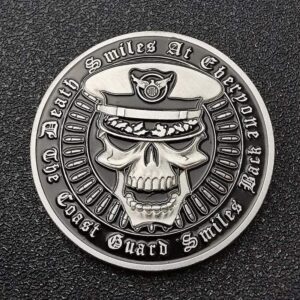 mkiopnm united states coast guard commemorative coin skull head silver plated antique army fan pirate coin