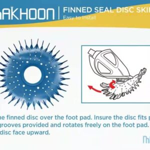 MAKHOON Pool Cleaner Finned Seal disc Skirt Replacement Part Compatible with Zodiac Baracuda G2, G3, G4 Pool Cleaner Seal (1)