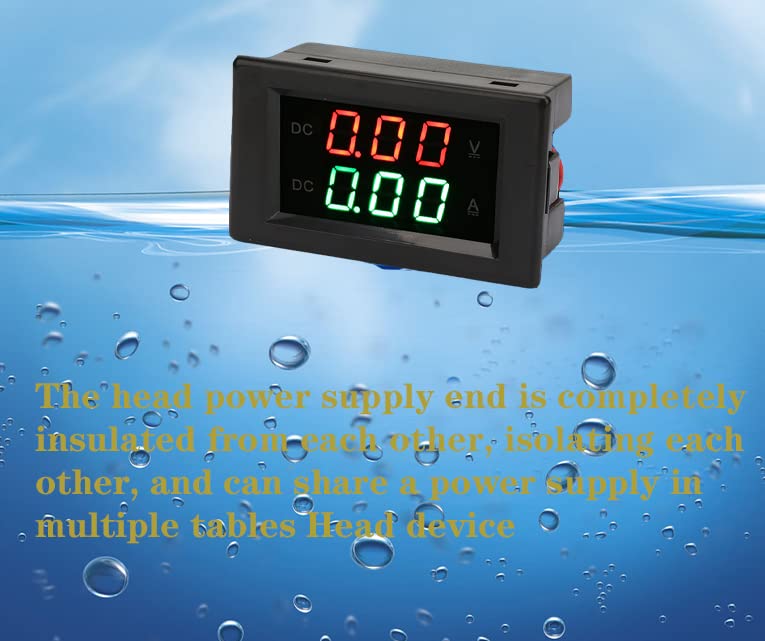 Heayzoki Volt Amp Meter, Digital Voltmeter Ammeter, Dual Display Integrated Voltage Ampere Meter DC 0~100V 20A, Voltage Amperage Tester