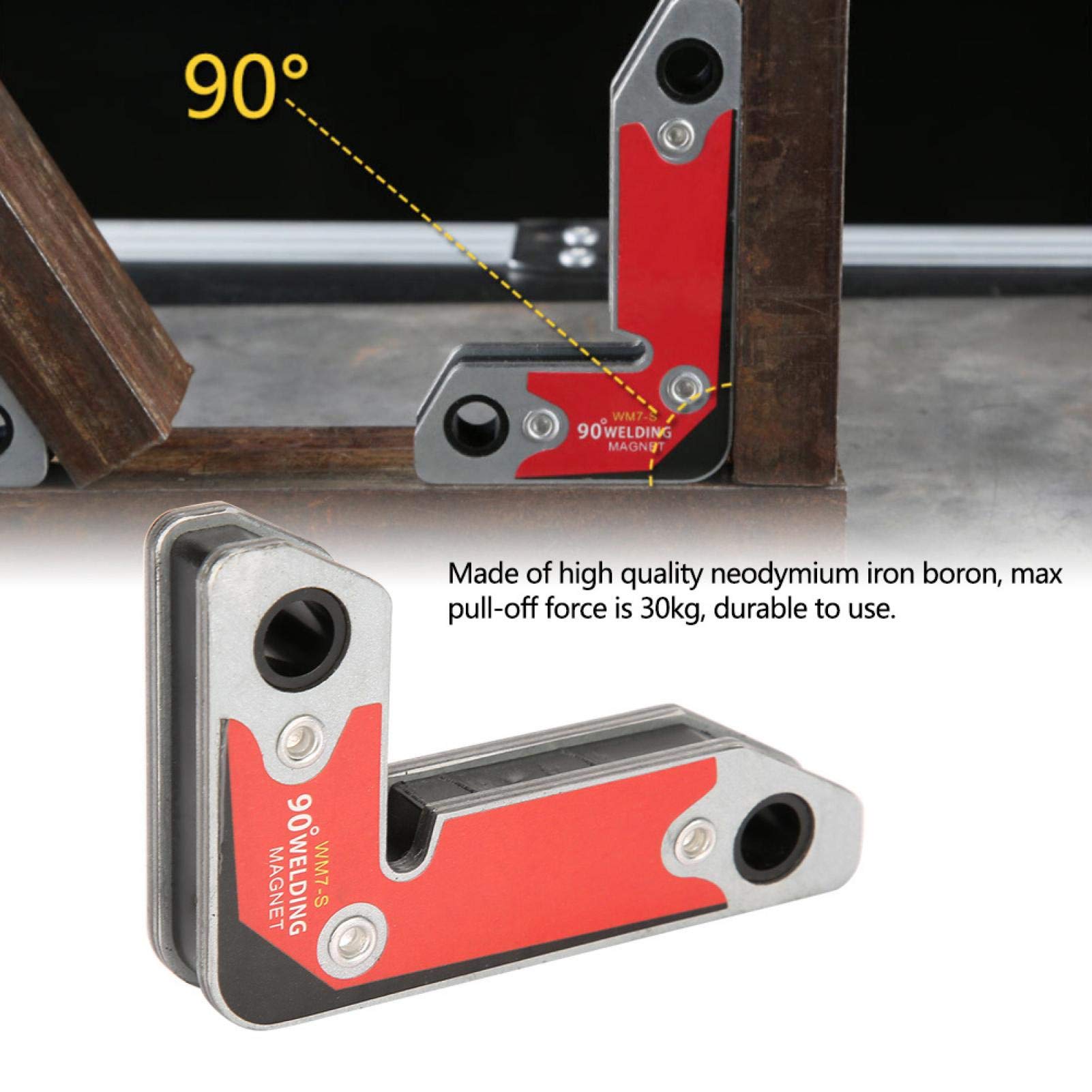 Magnetic Welding Holders,2pcs 30/60/90 Degree Inside/Outside Magnet Welding Clamp Magnetic Holder Fixer Welder Tool