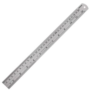 12 inch stainless steel ruler metal ruler kit with conversion table metric straight edge linear measurement ruler 30cm