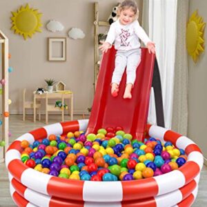 2 Intheanz Kiddie Pool Inflatable 49” X 12” Kids Swimming Pools, Inflatable Baby Ball Pit Pool, Breastmilk Cooler Bag with Ice Pack, Fit 4 Baby Bottles Up to 16 Ounce Insulated Breastmilk Storage Bag