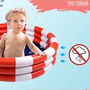 2 Intheanz Kiddie Pool Inflatable 49” X 12” Kids Swimming Pools, Inflatable Baby Ball Pit Pool, Breastmilk Cooler Bag with Ice Pack, Fit 4 Baby Bottles Up to 16 Ounce Insulated Breastmilk Storage Bag