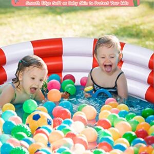 2 Intheanz Kiddie Pool Inflatable 49” X 12” Kids Swimming Pools, Inflatable Baby Ball Pit Pool, Breastmilk Cooler Bag with Ice Pack, Fit 4 Baby Bottles Up to 16 Ounce Insulated Breastmilk Storage Bag