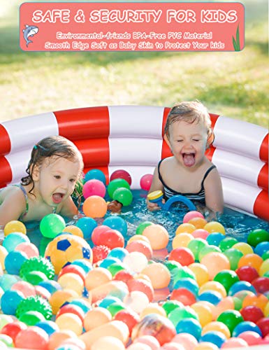 2 Intheanz Kiddie Pool Inflatable 49” X 12” Kids Swimming Pools, Inflatable Baby Ball Pit Pool, Breastmilk Cooler Bag with Ice Pack, Fit 4 Baby Bottles Up to 16 Ounce Insulated Breastmilk Storage Bag