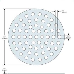 Aqva Cast Iron 6.5" Drain Cover - Round Replacement Floor Drain Strainer 6.5"