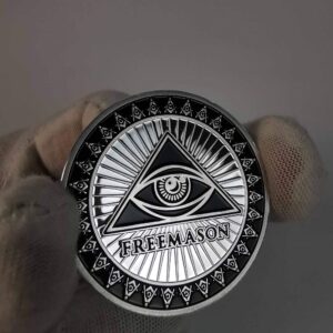 Free and Accepted Masons Coin Silver Plated 1 oz Masonic Symbols Bullion&Coins Collections Souvenir Gifts