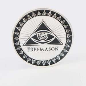 Free and Accepted Masons Coin Silver Plated 1 oz Masonic Symbols Bullion&Coins Collections Souvenir Gifts