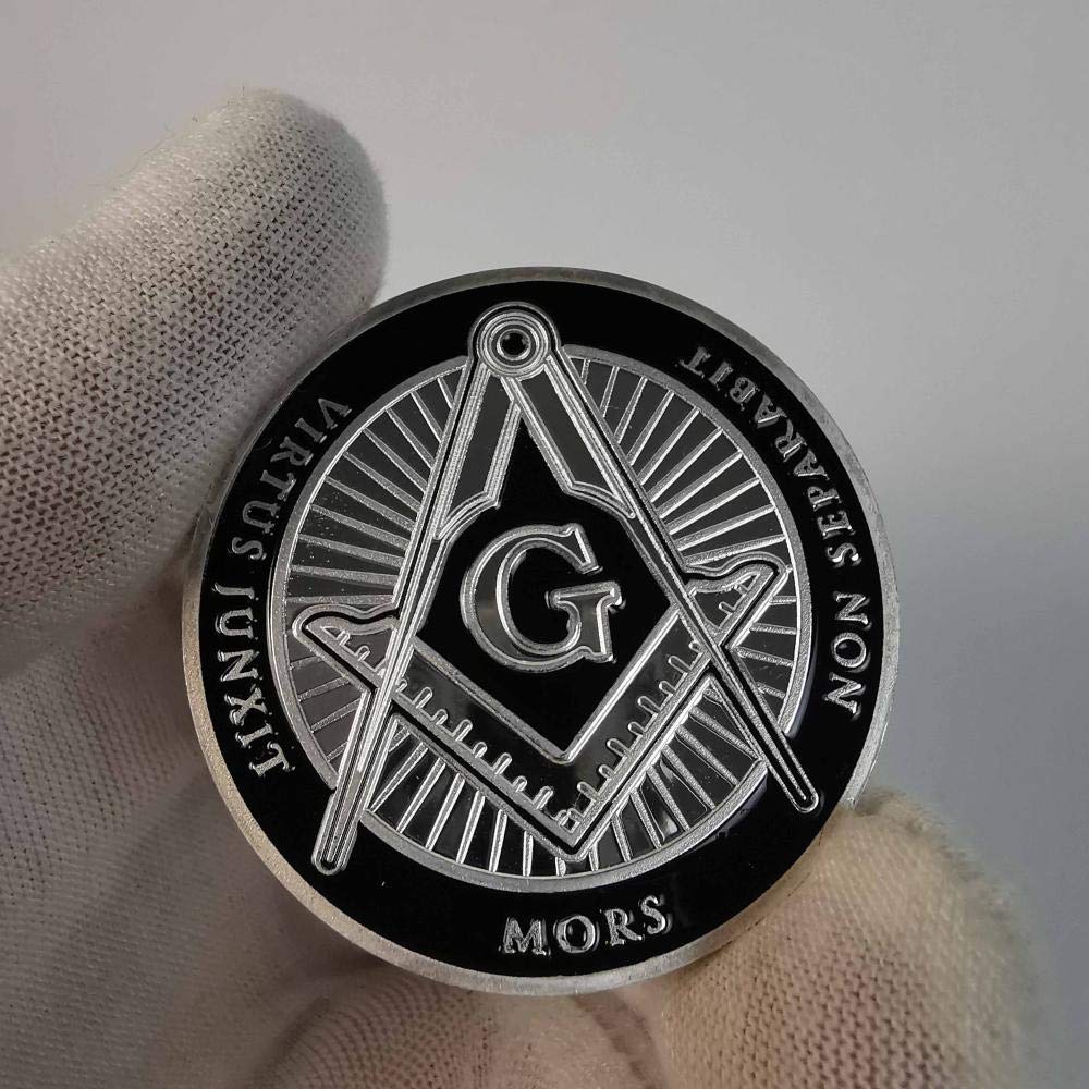 Free and Accepted Masons Coin Silver Plated 1 oz Masonic Symbols Bullion&Coins Collections Souvenir Gifts