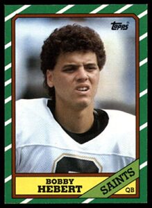 1986 topps #339 bobby hebert ex++ excellent++ rc new orleans saints football j2m