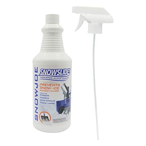 Snow Joe SJ-SNS01 Universal Non-Stick Clear Coating for Snow Blowers, Snow Shovel, 32 oz Spray Bottle