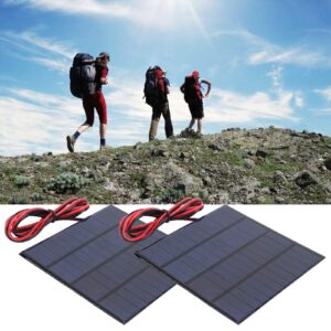 Velaurs Solar Panel Charger, Polysilicon Solar Panel, 2Pcs Snowproof DC 12V Solar Flashlights for Solar Landscape Lights Solar Phone Chargers