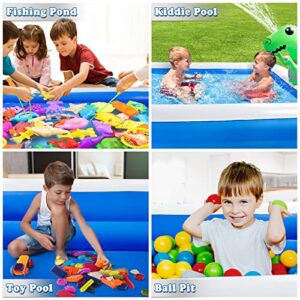 Inflatable Pool, Kiddie Pool with Basketball Hoop and Dinosaur Sprinkler, Swimming Pool for Kids Boys Girls Age 3+ Year Old, Kid Pool for Backyard Water Party