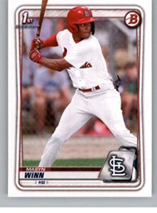 2020 bowman draft paper #bd-59 masyn winn st. louis cardinals first bowman rc rookie official mlb baseball trading card from the topps company in raw (nm near mint or better) condition