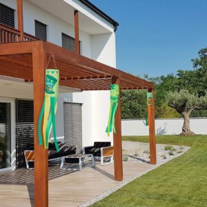 4 Pieces St. Patrick's Day Windsock Shamrock Windsock Flag Irish Green Truck Pattern Design Windsock Outdoor Hanging Decoration for St. Patrick's Day Backyard Garden Balcony Decor, 35 Inch