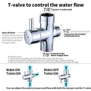 Timewill Handheld Bidet Sprayer for Toilet, Wall Mount, Chrome Finish