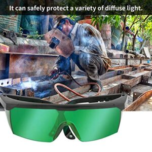 Comgrow 2 Packs Green Laser Safety Glasses for UV Protection Laser with 200nm-450nm 800nm-2000nm Infrared Light for Laser Engraving Goggles Eye Protection with Adjustable Frame Temple Box