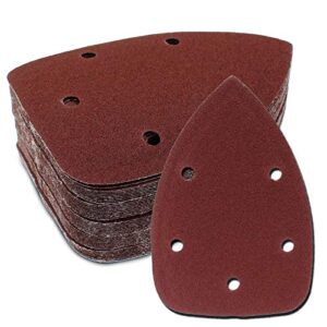 cionyce 50 pcs 120 grit mouse detail sander sandpaper 5 hole mouse sandpaper hook and loop sander pads sanding sheets for 140mm sanding machine