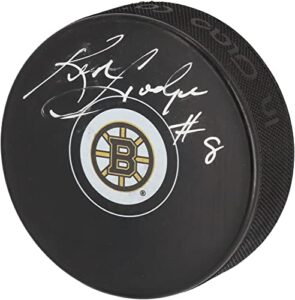 ken hodge boston bruins autographed hockey puck - autographed nhl pucks