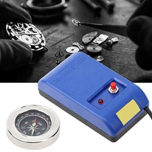 Electrical Demagnetizer Tools + Compass Set Watch Repair Degausser Durable Portable for Watch Repair Degausser(U.S. regulations)