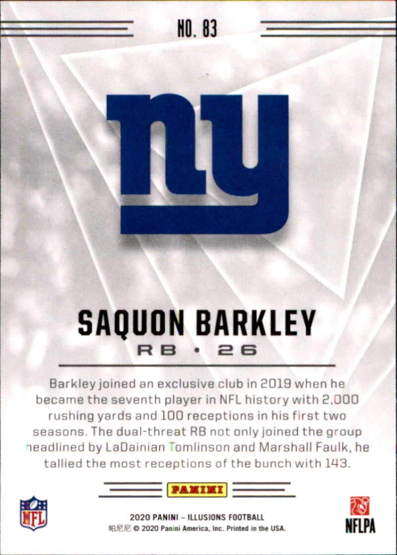 2020 Panini Illusions Retail #83 Saquon Barkley New York Giants Football Card