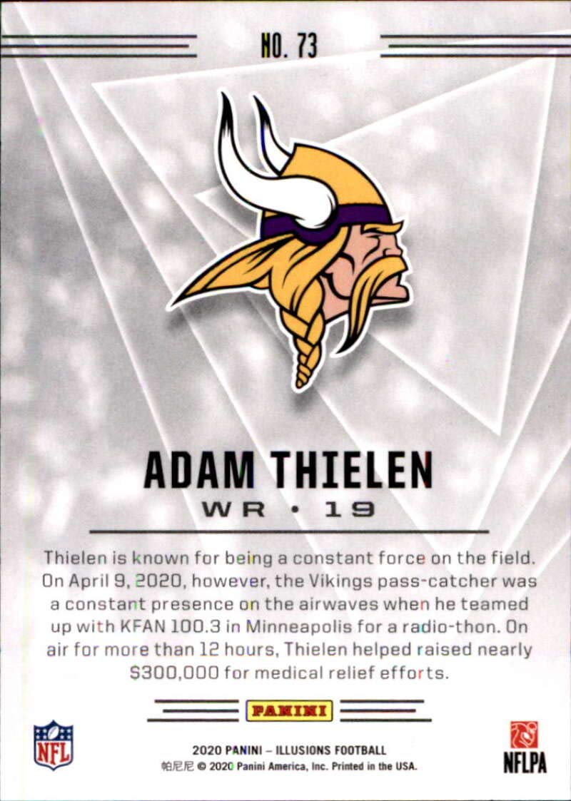 2020 Panini Illusions Retail #73 Adam Thielen Minnesota Vikings Football Card