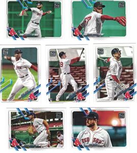 boston red sox/complete 2021 topps baseball team set (series 1 and 2) with (20) cards. ****plus (3) bonus roger clemens red sox cards!****