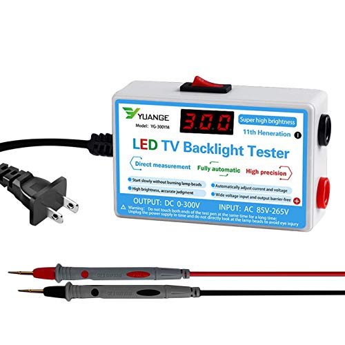 LVOERTUIG LED TV Backlight Tester, LED Light Strip Lamp Beads COB Light Source Repair Testing Tool with LCD Digital Display, 0-300V Output Adaptive Voltage