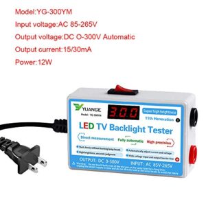 LVOERTUIG LED TV Backlight Tester, LED Light Strip Lamp Beads COB Light Source Repair Testing Tool with LCD Digital Display, 0-300V Output Adaptive Voltage