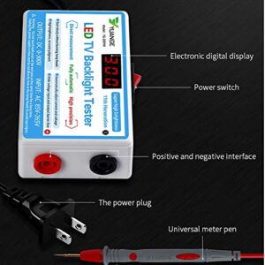 LVOERTUIG LED TV Backlight Tester, LED Light Strip Lamp Beads COB Light Source Repair Testing Tool with LCD Digital Display, 0-300V Output Adaptive Voltage