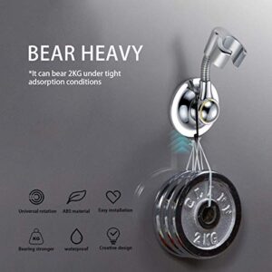 Bafeel Shower Head Holder Suction Cup Handheld Bracket Adjustable Height Shower Holder, Multi-Directional Removable Wall Mounted Suction Bracket