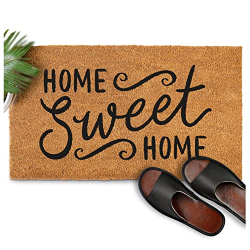 MAINEVENT Home Sweet Home Doormat 30x17 Inches, Welcome Home Mats Front Door, Home Sweet Home Door Mat with Thick Anti-Slip PVC Backing, Fall Welcome Mat Outdoor, Door Mat Outdoor Entrance