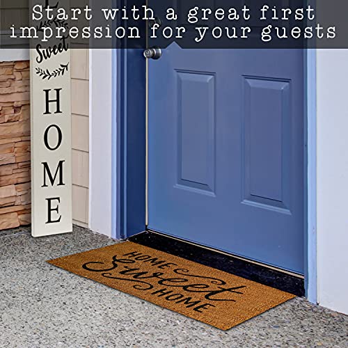 MAINEVENT Home Sweet Home Doormat 30x17 Inches, Welcome Home Mats Front Door, Home Sweet Home Door Mat with Thick Anti-Slip PVC Backing, Fall Welcome Mat Outdoor, Door Mat Outdoor Entrance