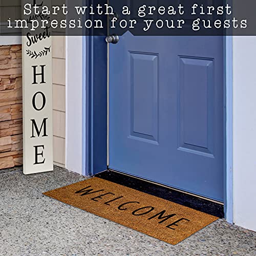 MAINEVENT Welcome Door Mat 30x17 Inch, Thick Welcome Mat Outdoor, Welcome Outdoor Mat Front Door Entrance, Thick Non-Slip PVC Backing Welcome Entry Doormat for Front Door, Welcome Mat