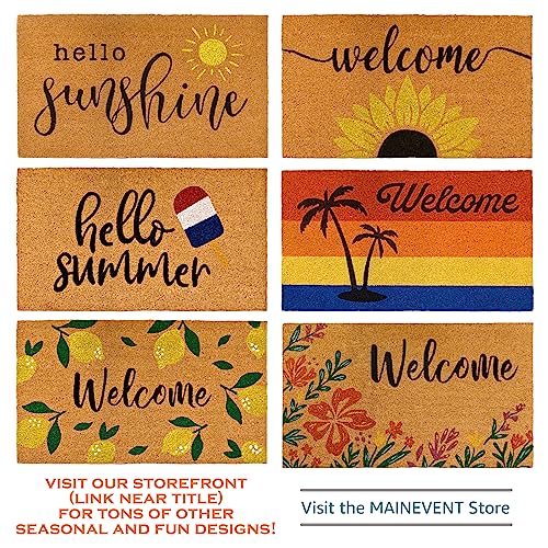 MAINEVENT Welcome Door Mat 30x17 Inch, Thick Welcome Mat Outdoor, Welcome Outdoor Mat Front Door Entrance, Thick Non-Slip PVC Backing Welcome Entry Doormat for Front Door, Welcome Mat