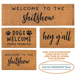 MAINEVENT Welcome Door Mat 30x17 Inch, Thick Welcome Mat Outdoor, Welcome Outdoor Mat Front Door Entrance, Thick Non-Slip PVC Backing Welcome Entry Doormat for Front Door, Welcome Mat