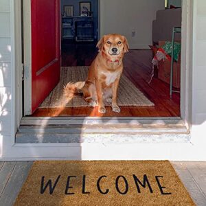 MAINEVENT Welcome Door Mat 30x17 Inch, Thick Welcome Mat Outdoor, Welcome Outdoor Mat Front Door Entrance, Thick Non-Slip PVC Backing Welcome Entry Doormat for Front Door, Welcome Mat