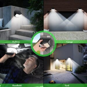 Solar Outdoor Lights - 4-Pack Super Bright 160 LEDs Motion Sensor Security Lights with 270° Wide Angle/3 Modes IP65 Waterproof Solar Powered Wall Lights for Patio Garden Garage Yard Front Door