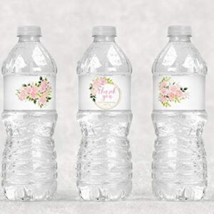 30 Water Bottle Labels Thank You for Celebrating With Us