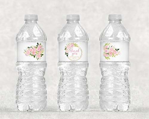 30 Water Bottle Labels Thank You for Celebrating With Us