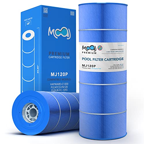 MOAJ Premium Pool Filter Replaces Hayward C1200, CX1200RE, PA120, PA120-M, Filbur FC-1293, C-8412, Clearwater II ProClean 125, PCCF-125, 817-0125 | 23 1/4" x 8 15/16" | 120 SQ FT | Asepsis-Infused