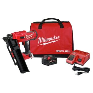 milwauke m18 fuel 21-degree framing nailer kit (5 ah) new