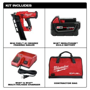 Milwauke M18 FUEL 21-Degree Framing Nailer Kit (5 Ah) New