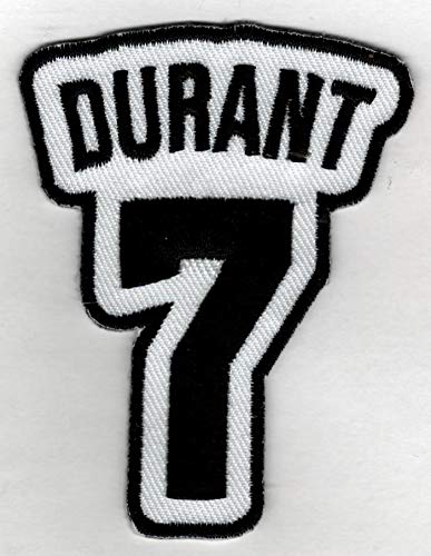 KEVIN DURANT No. 7 Patch - Brooklyn Basketball Jersey Number Embroidered DIY Sew or Iron-On Patch