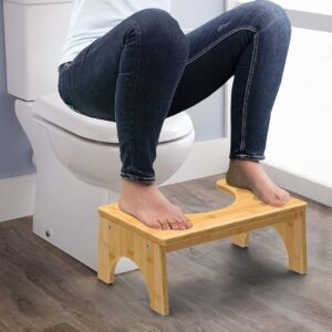 DORPU Squatting Toilet Stool, Anti Slip Toilet Potty Step Stool Sturdy Bathroom Stool for Adults 350 lbs Load Capacity (7 inches)